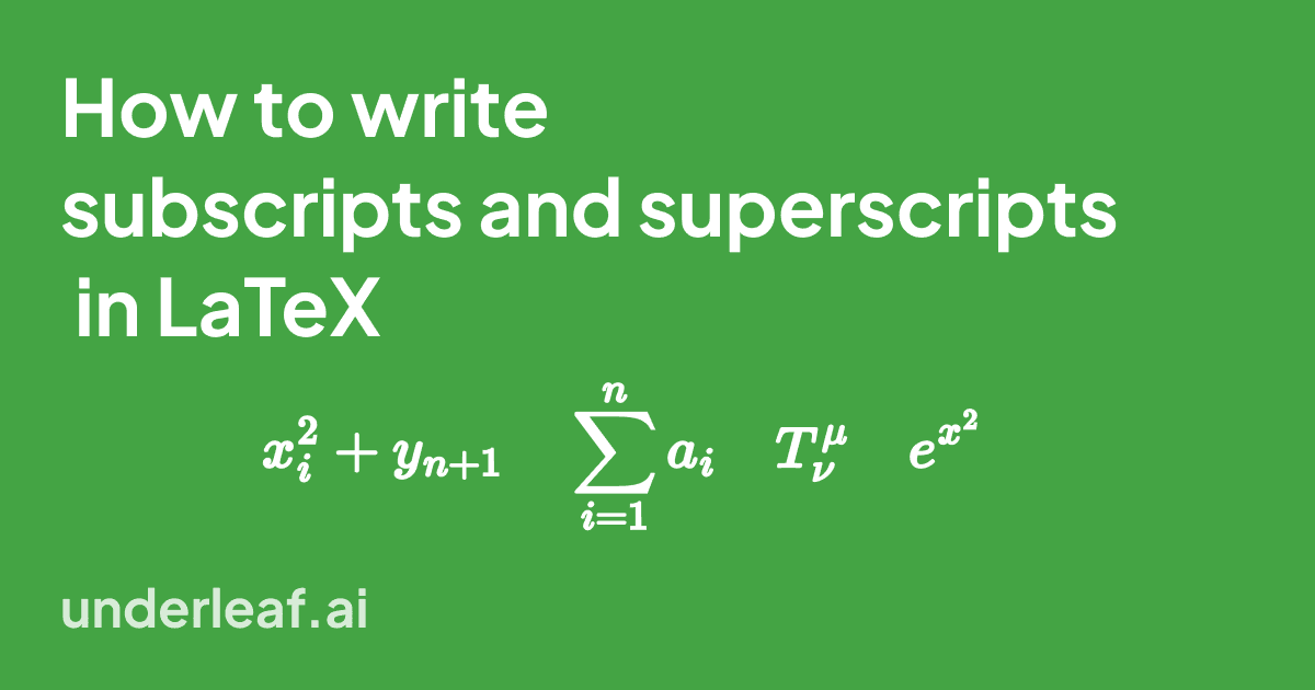 sigma notation latex
