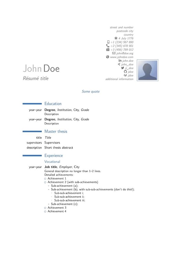 Resume Latex Template